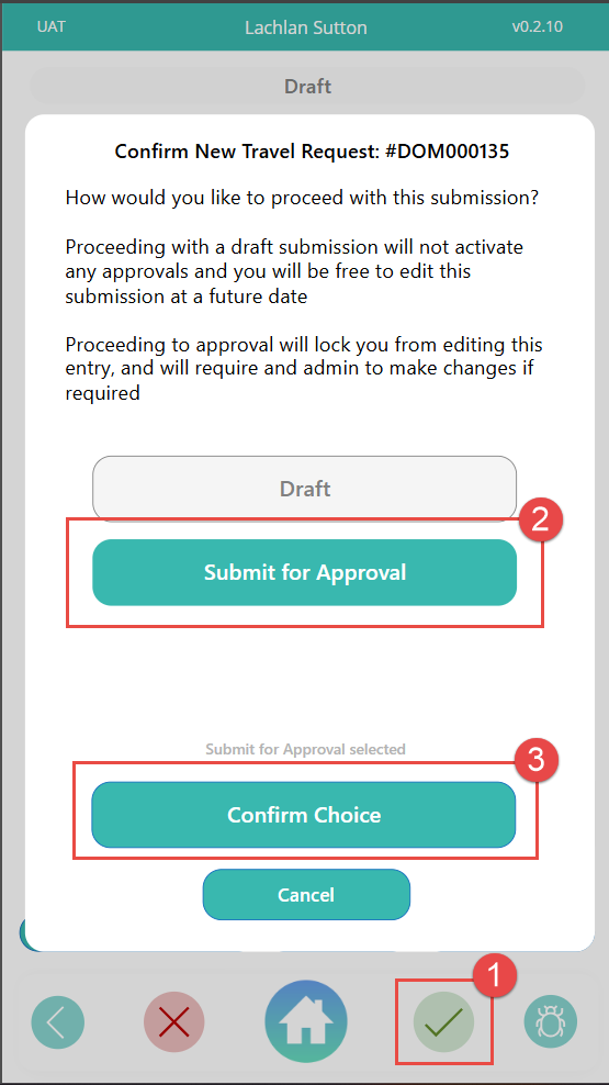Submitting a draft request for approval – Kubota